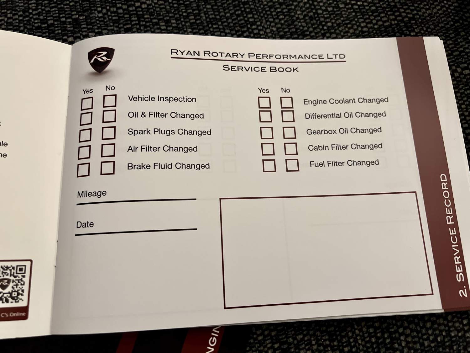 RRP Service Booklet - Ryan Rotary Performance